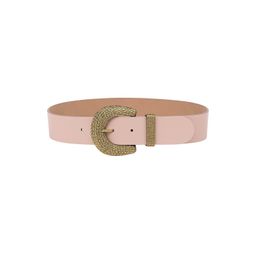 Damen Lederg&uuml;rtel "Milano", rosa, Basic, Collezione Alessandro, unifarben, Leder, G&uuml;rtel, aus echtem Leder, Made in Italy