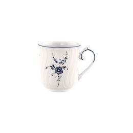 Villeroy & Boch VILLEROY & BOCH Becher "Kaffeebecher Vieux Luxembourg 290 ml weiß-blau", weiß, Trinkgefäße