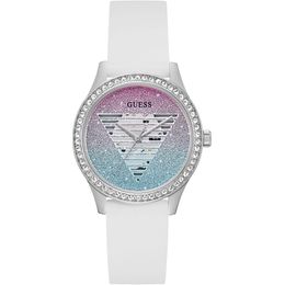 Guess Damen Quarzuhr "LADY IDOL", wei&szlig;, Armbanduhren, Armbanduhr, Damenuhr