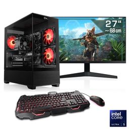 CSL Gaming-PC-Komplettsystem "AeroVision V24449", Microsoft Windows 11 Home (64 Bit), 32 GB RAM 1.000 GB SSD, schwarz, Computer_Komplettsysteme