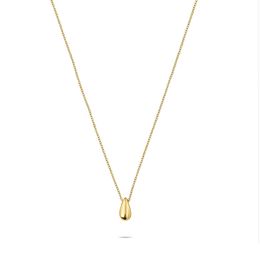 Damen Kette mit Anhänger "Schmuck Geschenk Edelstahl Halskette The Mini Drop Tropfen", Edelstahl, L: 45 B: 2mm, gold, Liebeskind Berlin, Edelstahl,