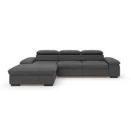 Ecksofa Home Affaire, B:286cm H:73cm T:174cm, braun, Luxus-Microfaser Lederoptik (100% Polyester);Luxus-Microfaser ALTARA NUBUCK (100%