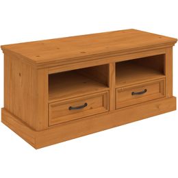 Bank Home Affaire, B:100cm H:45cm T:45cm, beige, Massivholz, Garten, Sitzb&auml;nke, "Selma", mit Stauraum und 2 Schubk&auml;sten, Breite 100 cm