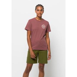 Jack Wolfskin Damen T-Shirt "CAMPFIRE T W"apple, butter, Gr. L, OBERSTOFF 100% BAUMWOLLE, Shirts