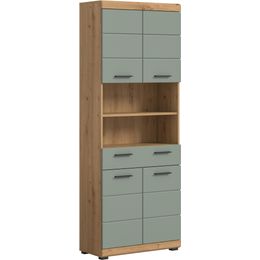 Hochschrank Inosign, B:74cm H:191cm T:31cm, grün, FSC-zertifizierter Holzwerkstoff, Badezimmer, Schränke, "SIENA, Breite 74cm, 4 Türen, 1