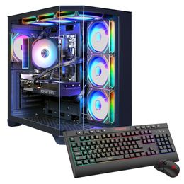 GAMEMAX Gaming-PC "HYPE-A BK 7757 AMD Ryzen 5 7500F RTX 5060Ti 32GB DDR5 1TB SSD", Microsoft Windows 11 Home (64 Bit), 32 GB RAM 1.000 GB SSD,
