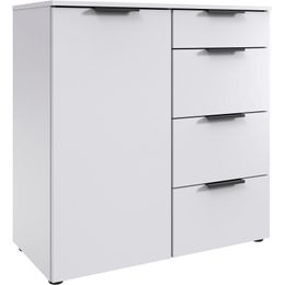 Kombikommode wimex, B:81cm H:92cm T:41cm, weiß, Spanplatte, Schlafzimmer, Sideboards, "Oxford by fresh to go, mit Schubladen, in 2 Größen", Mit