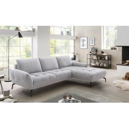 Ecksofa, B:264cm H:87cm T:171cm, grau, exxpo - SOFA FASHION, Wohnzimmer, Sofas, "NICEA erstklassiger Sitzkomfort, OTTOs Choice, L-Form, bodenfrei",