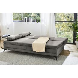 Jockenh&ouml;fer Schlafsofa, B:202cm T:105cm, grau, JOCKENH&Ouml;FER GRUPPE, Korpus: 100% Polyester;Kissen: 100% Polyester, Jugendzimmer, Sofas, "Laurin", als