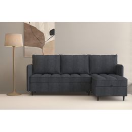 Ecksofa DOREL HOME, B:194cm H:80cm T:130cm, grau, 93% Polyester, 7% Nylon, Wohnzimmer, Sofas, "LINDHUS, L-Form, verschiedene Stellvarianten,