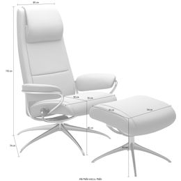 stressless "Paris" Set, Relaxsessel mit Hocker, mit Hocker, High Back, mit Star Base, Gestell Chrom