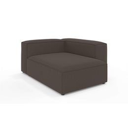 Ottomane OTTO HOME, B:130cm H:72cm T:160cm, braun, 100% Polyester, Sofas, "XL HAILY links/rechts bestellbar, extra tief, Maße B/T/H: 130/160/72cm",