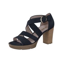 Paul Green Damen High-Heel-Sandalette "Paul Green Sandalen Nubukleder", Gr. 40blau, Nubukleder, Schuhe