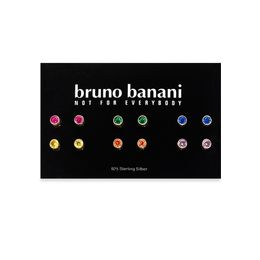 Bruno Banani Damen Ohrstecker-Set "Mulitpack Schmuck Geschenk Silber 925 Ohrschmuckset Regenbogen", 4,5mm, Silber 925 (Sterlingsilber), silber,