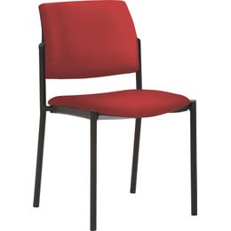 mayer Sitzmöbel Besucherstuhl MAYER SITZMÖBEL, B:49cm H:83cm T:56cm, rot, Polyester, Büro, Stühle, "2518", stapelbar bis 6 Stück