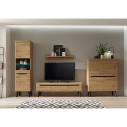 Wohnwand Inosign, beige, Wohnzimmer, Kastenmöbel-Sets, "Torge, Anbauwand, Schrankwand, Mediawand, Wohnzimmer-Set"