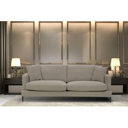 3-Sitzer Home Affaire, B:211cm H:80cm T:97cm, beige, Samtoptik (100% Polyester);Struktur (100% Polyester), Sofas, "Cozy elegantes Designsofa, Maße