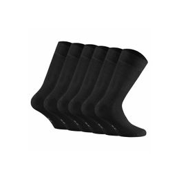 Rohner Socks Herren Kurzsocken "Socken Cotton 3er Pack 6er Pack", Gr. 43, schwarz, Obermaterial: 65% Wolle mw. 25% Baumwolle CO. 8% Polyamid PA. 2%