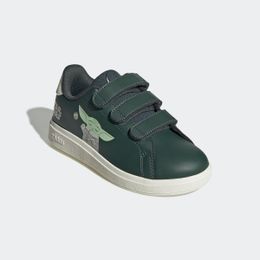 Kinder Klettschuh "ADVANTAGE MANDALORIAN CF C", adidas Sportswear, Gr. 35, weiß, Synthetik, Textil, Schuhe, Design auf den Spuren des adidas Stan
