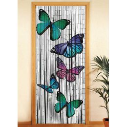 T&uuml;rvorhang Wenko, B:90cm H:200cm, wei&szlig;, Bambus, Gardinen, BxH: 90x200 cm