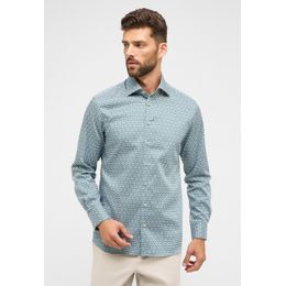Eterna Herren Langarmhemd "MODERN FIT", gr&uuml;n, Gr. 46, Twill, 100% Baumwolle, Hemden, NON IRON (b&uuml;gelfrei)