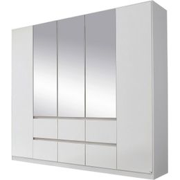Dreht&uuml;renschrank Rauch, B:226cm H:210cm T:54cm, wei&szlig;, Holzwerkstoff, Schr&auml;nke, "Kleiderschrank Schrank mit Spiegel Garderobe Garderobenschrank