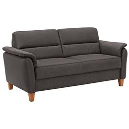 2,5-Sitzer Home Affaire, B:179cm H:89cm T:89cm, grau, 100% Polyester;Struktur (100% Polyester);Luxus-Microfaser in Lederoptik (100% Polyester),