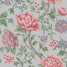 Laura Ashley Vliestapete "Tapestry Floral", B/L: 0,52mm x 10mm, Rollen:, grau, Wohnzimmer, Tapeten, FSC zertifiziert, mit lebhaftem Druck, 10 Meter