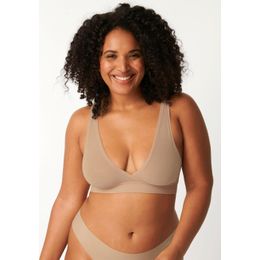 Sloggi Damen Bralette "GO Allround", Gr. 1, braun, Single Jersey, Obermaterial: 88% Modal, 9% Elasthan, 3% Polyamid, BHs, One Size, hohe Elastizit&auml;t,