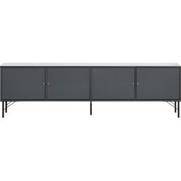 TV-Board, B:214,9cm H:62cm T:45cm, grau, HAMMEL FURNITURE, MDF, Massivholz, Spanplatte, Stoff, Sideboards, "Mistral Fernsehschrank, Medienm&ouml;bel", mit
