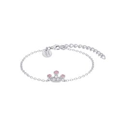 Mädchen Armband "Krone", 15cm, Silber 925 (Sterlingsilber), rosa, Prinzessin Lillifee, Silber 925 (Sterlingsilber), Armbänder, mit Glasstein