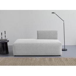 Chaiselongue, B:152cm H:74cm T:96cm, grau, LeGer Home by Lena Gercke, 100% Polyester, Sofas, "LYZA Open end, Loungemöbel zum Relaxen, Maße B/T/H: