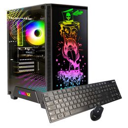 GAMEMAX Gaming-PC "Rockstar 7771 AMD Ryzen 5 5500 RTX 5050 32GB DDR4 1TB SSD", Microsoft Windows 11 Home (64 Bit), 32 GB RAM 1.000 GB SSD, schwarz,