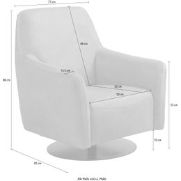 Sessel Egoitaliano, B:77cm H:88cm T:85cm, rot, Leder NUVOLE (Echtes Rindsleder). Halbnat&uuml;rliches, halbnarbiges Rindsleder mit einer nat&uuml;rlichen