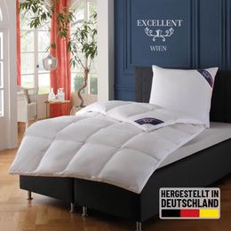 Daunenbettdecke EXCELLENT, B:200cm L:220cm, wei&szlig;, Bezug: 100% Baumwolle. F&uuml;llung: 90% Daunen, 10% Federn, Bettdecken, "Wien, Bettdecken f&uuml;r Sommer