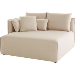 Ottomane OTTO HOME, B:138cm H:86cm T:128cm, beige, 100% Polypropylene, Sofas, "Nöre", kurzes Lounge-Modul - zum Zusammenstellen, Breite 138 cm, Tiefe