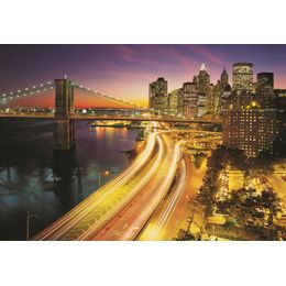 Komar Fototapete "NYC Lights - Gr&ouml;&szlig;e 368 x 254 cm", B/L: 368mm x 254mm, Rollen: 8 St., bunt, Schlafzimmer, Tapeten, Wohnzimmer, Schlafzimmer