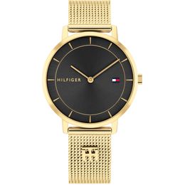 Tommy Hilfiger Damen Quarzuhr "TEA", gold, Armbanduhren, Armbanduhr, Damenuhr, Edelstahlarmband, analog