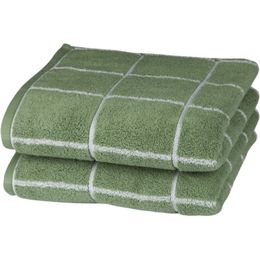 Handt&uuml;cher Ross, B:50cm L:100cm, gr&uuml;n, Frottier, Baumwolle, Handt&uuml;cher, "Cashmere &Uuml;berkaro", 100% Baumwolle, kariert, in modischen Karo Farben