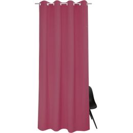 Vorhang Tom Tailor HOME, B:140cm H:250cm, rot, Jacquard, Baumwolle, Polyester, Wohnzimmer, Gardinen, "Dove Signature", mit aufgesticktem Markenlogo