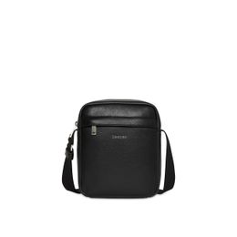 Calvin Klein Herren Umhängetasche "RAISED REPORTER", schwarz, Lederimitat, unifarben, Taschen, Herren Minibag, Crossbodybag, Schultertasche mit