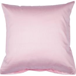 Kissenbezug Janine, B:80cm L:80cm, rosa, Mako-Satin, Mako-Satin, Kissenbez&uuml;ge, "Colors Mako Satin", mit Rei&szlig;verschluss, uni Kissenh&uuml;lle, feinf&auml;dig,