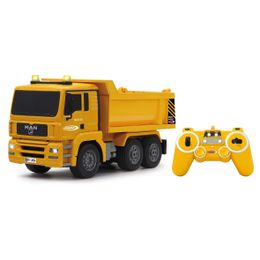 Jamara Kinder RC-Truck "Muldenkipper MAN 2,4 GHz", gelb, Kunststoff, B:36cm H:18cm T:14cm, Fernlenkfahrzeuge, mit Signallichtern