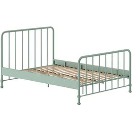 Metallbett Vipack, B:146,5cm H:110cm L:207cm, gr&uuml;n, Betten, "Bronxx, standfest gebaut, gradlinige Optik in zeitlosem Design", inkl. Lattenrost,