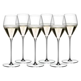 Champagnerglas "Champagner Weingläser Veloce 327 ml 6er Set transparent", 6 tlg., transparent, RIEDEL THE WINE GLASS COMPANY, Trinkgefäße