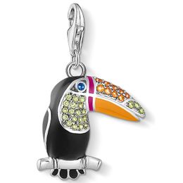 Thomas Sabo Damen Charm-Einhänger "Tukan", gelb, Silber 925 (Sterlingsilber), Charms, mit Zirkonia (synth.)