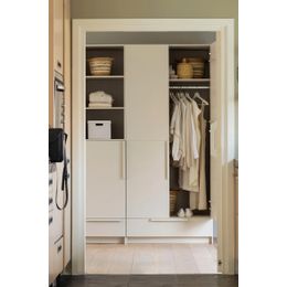 Kleiderschrank Woood, B:95cm H:215cm T:60cm, beige, FSC-zertifizierter Holzwerkstoff, Ankleidezimmer, Schr&auml;nke, "Pure", mit Kleiderstange,