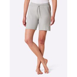 feel good Damen Shorts, Gr. 36, grau, 64% Polyester, 32% Viskose, 4% Elasthan, unifarben, Hosen