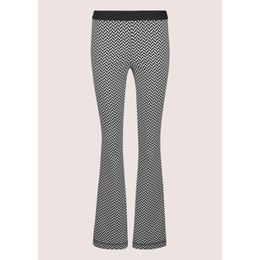 Madeleine Mode MADELEINE Damen Stoffhose "Hose Ausgestellte Hose zum Schl&uuml;pfen"schwarz, wollwei&szlig;, Gr. 18, Obermaterial: 38% Polyamid PA. 36% Viskose CV. 20%
