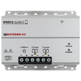 VICTRON ENERGY Solarladeregler "MPPT Western WRM15 dualB-E", B:14,3cm H:11,9cm T:5,1cm, grau, Spannungsregler, Leistung maximal in Watt: 250 / 500